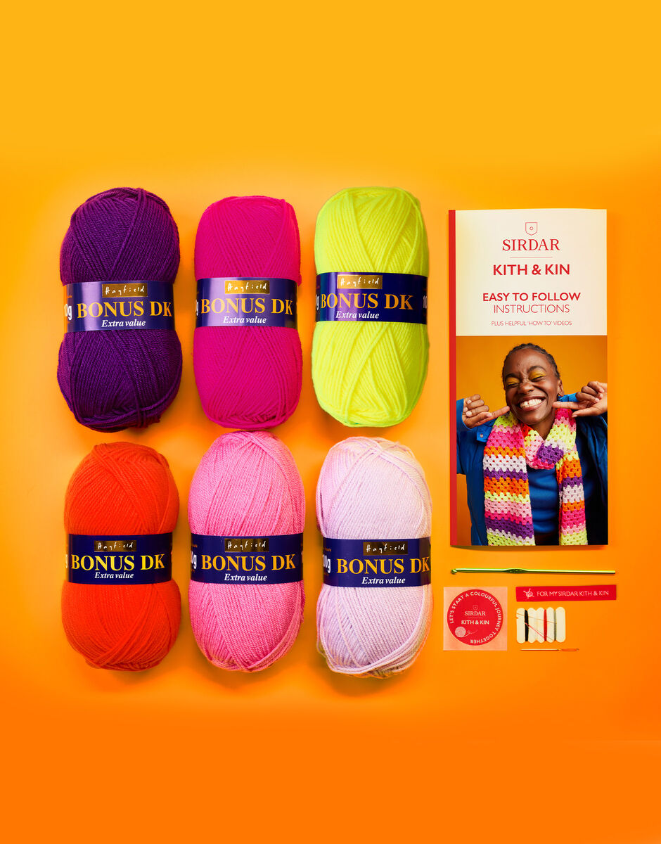 Good Granny Scarf - Beginner Crochet Kit | Sirdar