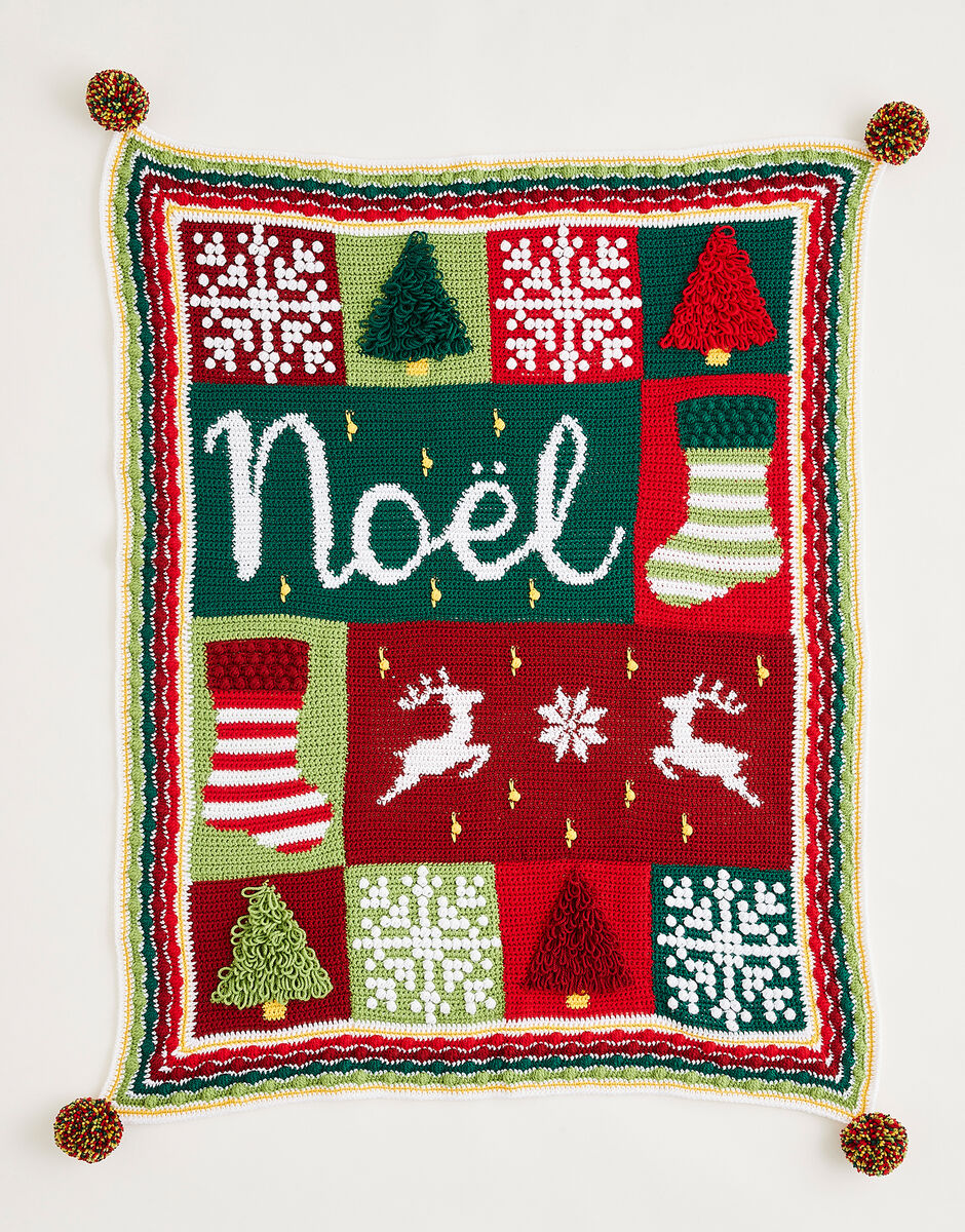 Noel Christmas Crochet Along: Complete Yarn Bundle for Festive Blanket ...