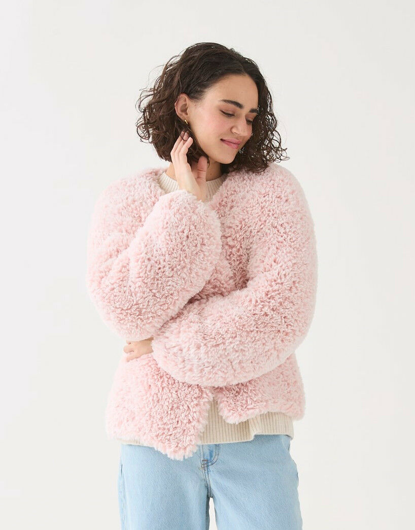 Cute Jacket Knitting Pattern In Sirdar Alpine Fur Effect | Sirdar
