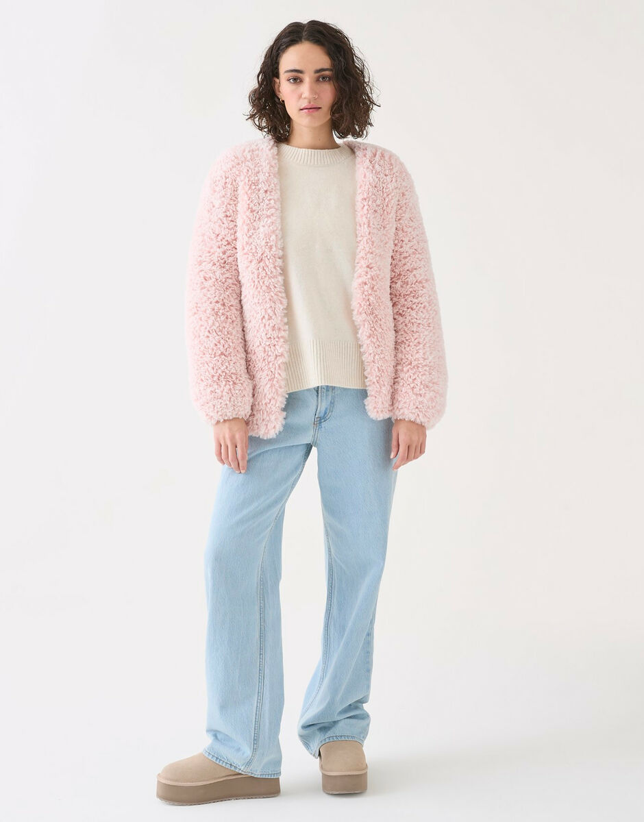 Cute Jacket Knitting Pattern In Sirdar Alpine Fur Effect | Sirdar